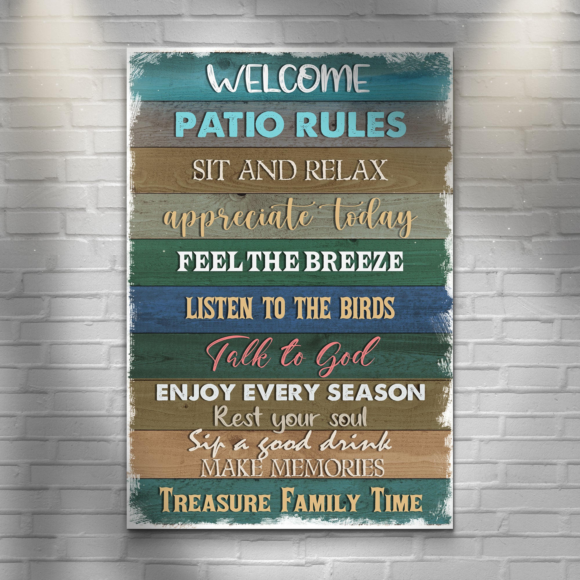 Patio Rules Sign - Tailored Canvases