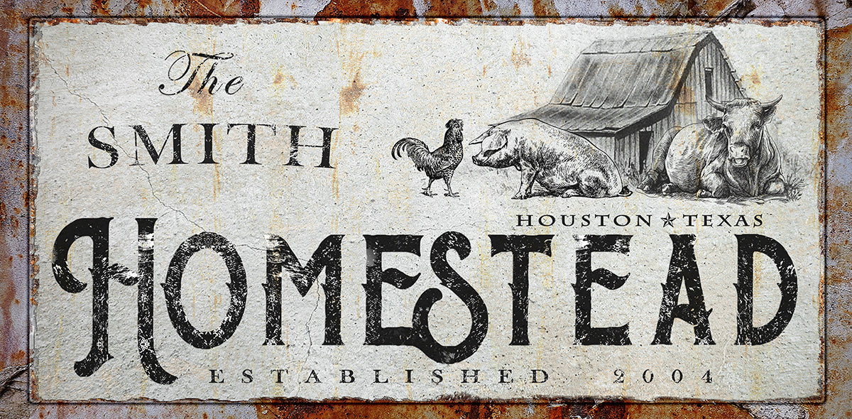 Custom Homestead Signs | Homestead Wall Decor