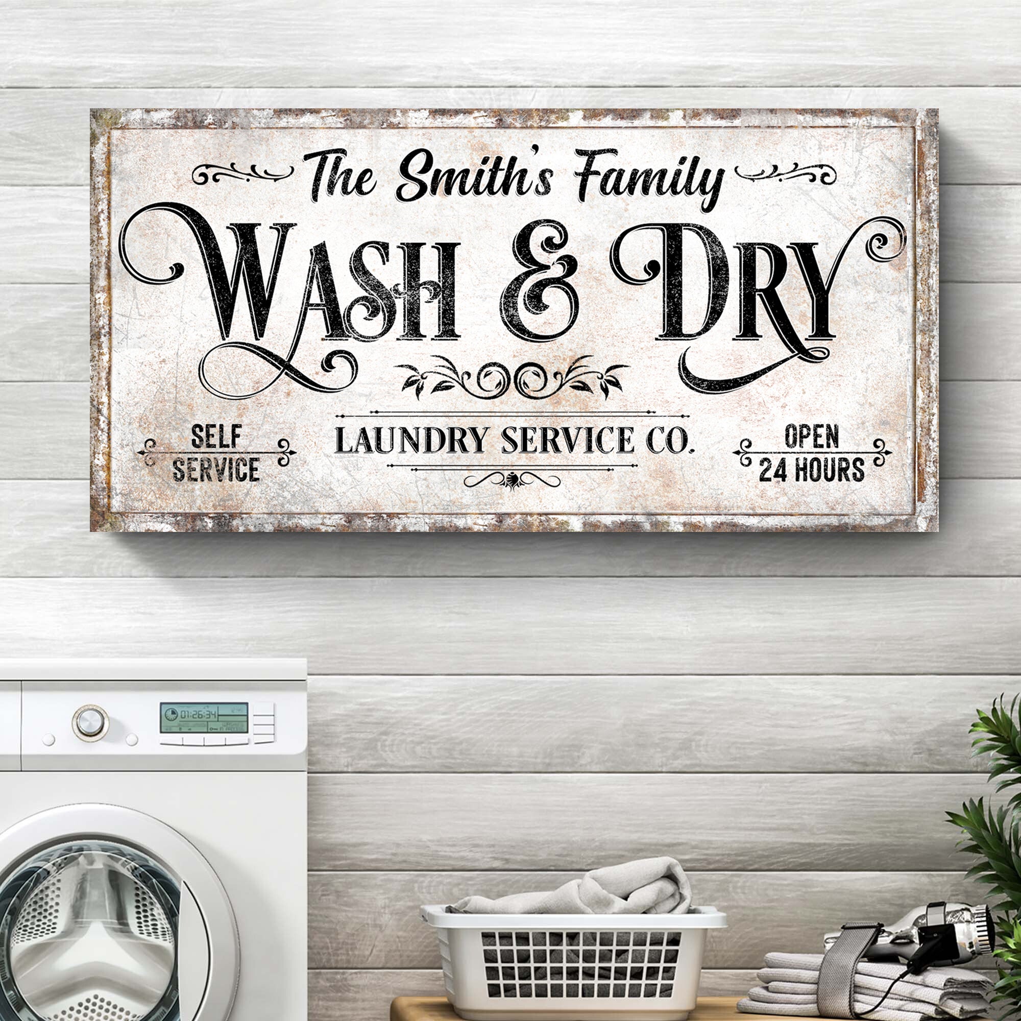 Personalized Laundry Service Sign II | Tailored Canvases