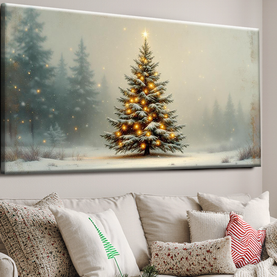 Vintage Christmas Tree Wall Art XI | Tailored Canvases