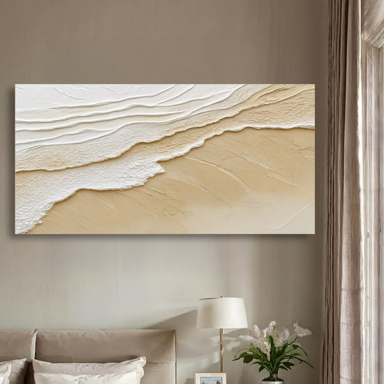 Neutral Ocean Waves Wall Art | Tailored Canvases