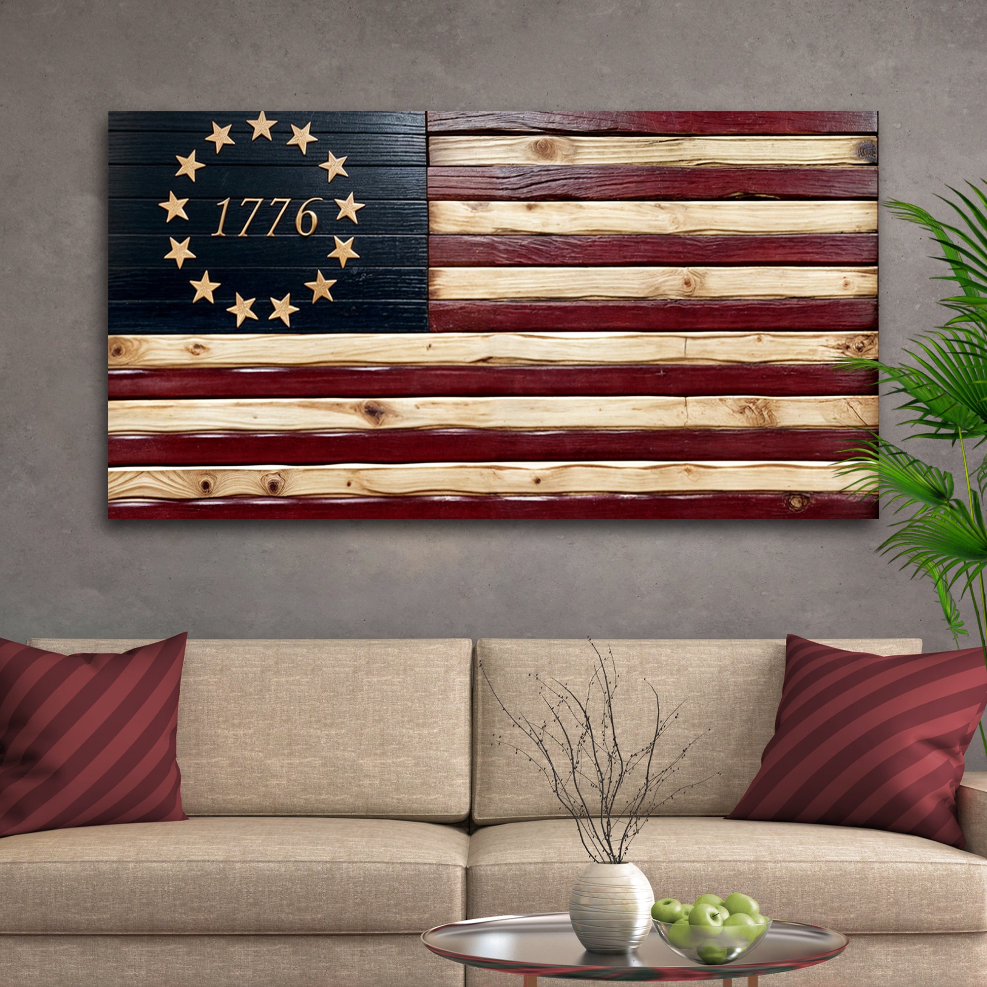 1776 American Flag Wall Art | Tailored Canvases