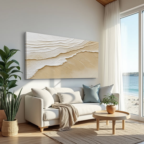 Neutral Ocean Waves Wall Art | Tailored Canvases