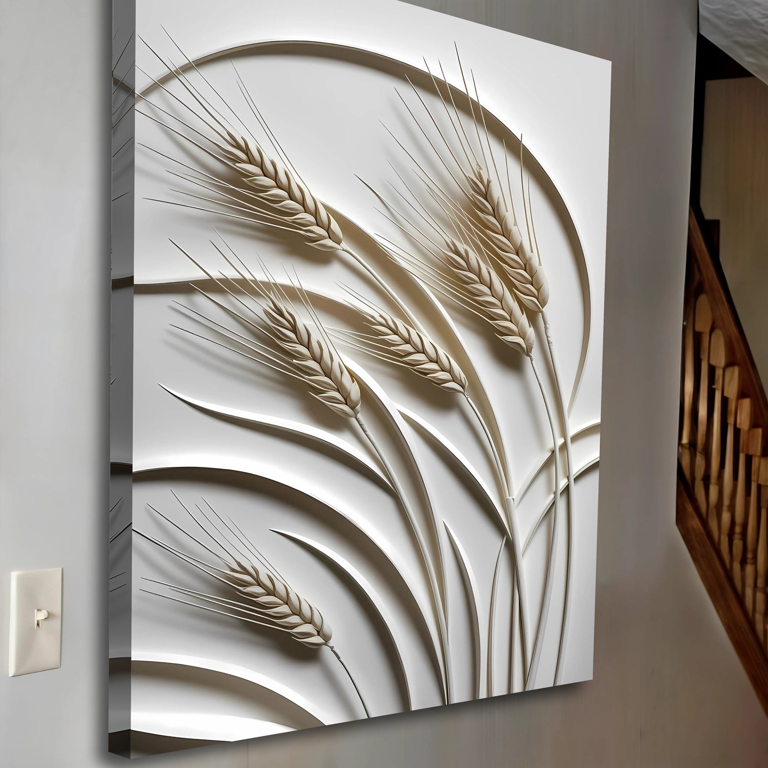 3D Minimalist Wheat Wall Art | Tailored Canvases