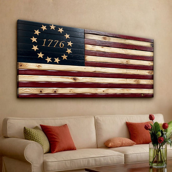 1776 American Flag Wall Art | Tailored Canvases
