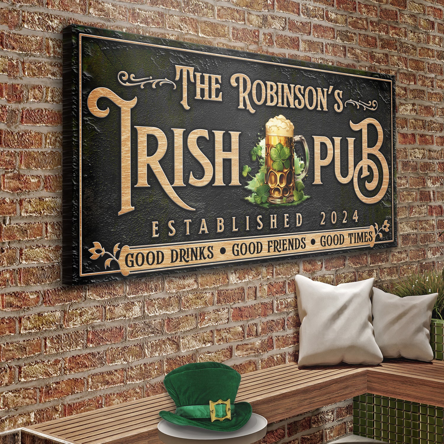 Custom irish pub bar sign, personalized pub bar sign with name and ...