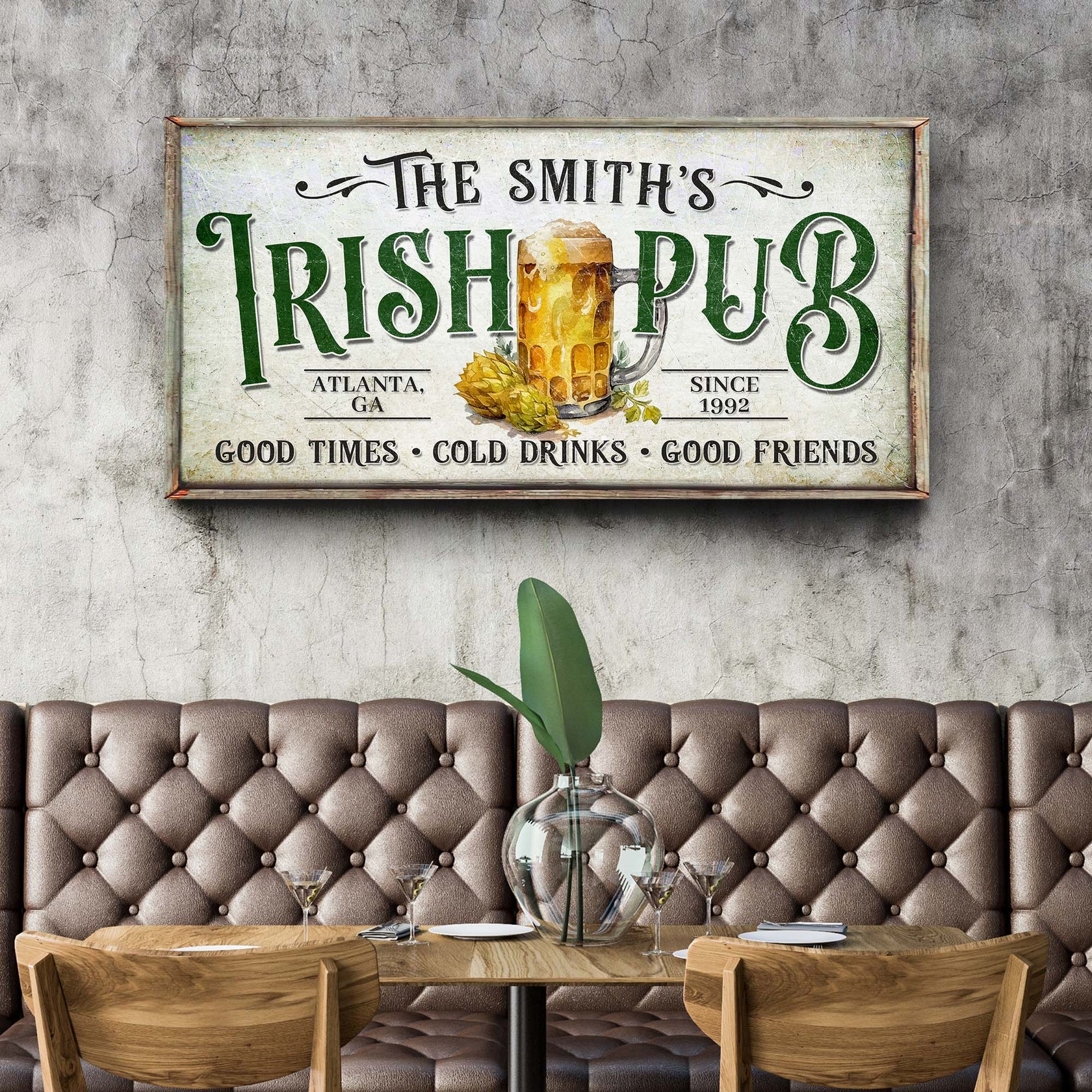 Custom irish pub signs, personalized irish bar sign with name location ...