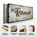 Family Kitchen Sign Personalized Canvas Wall Art – Tailored Canvases