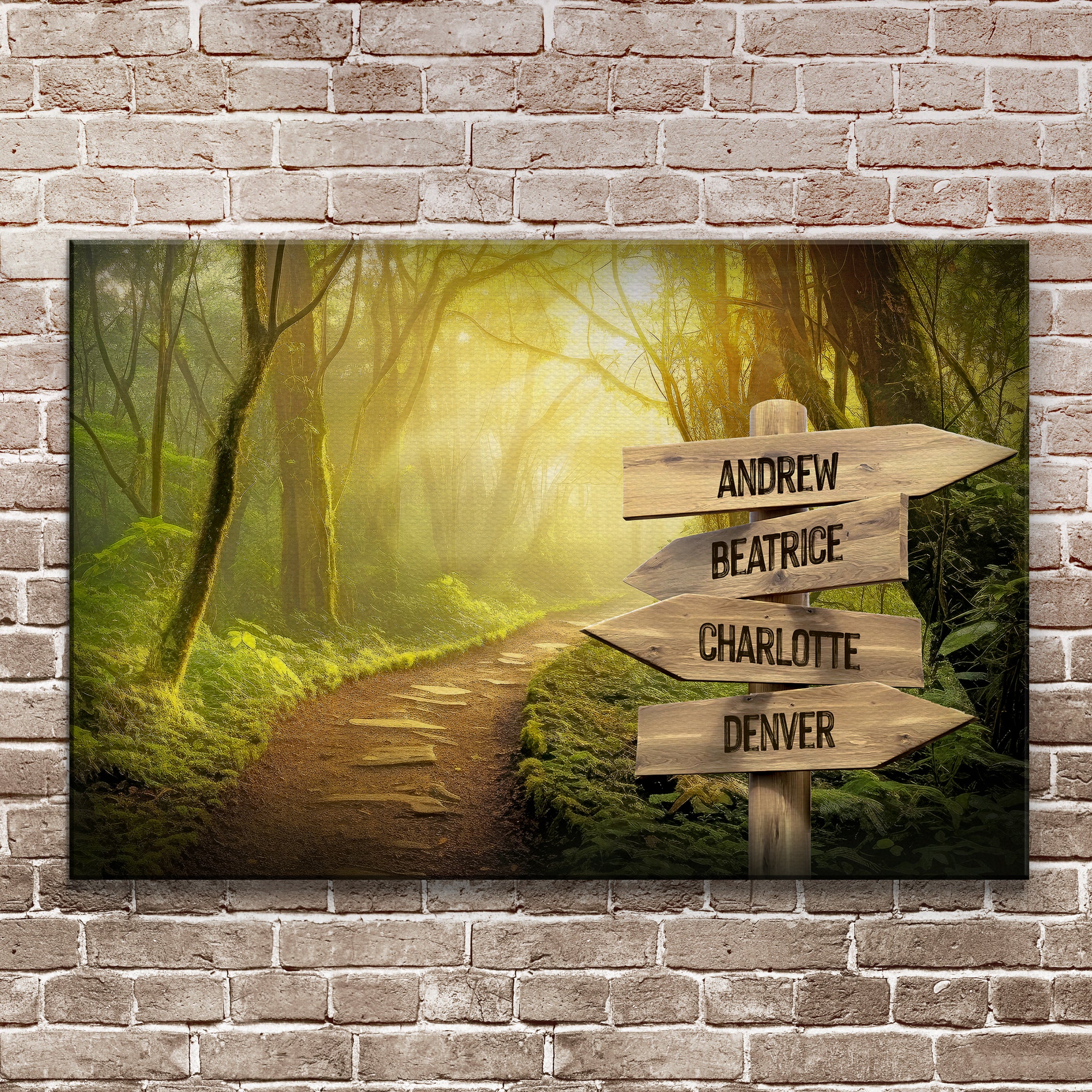 Overhang Road Family Names Sign Personalized Canvas Wall Art – Tailored ...