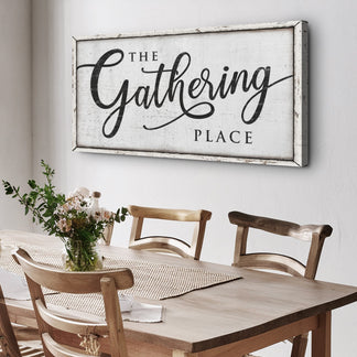 The Gathering Place Sign II | Tailored Canvases