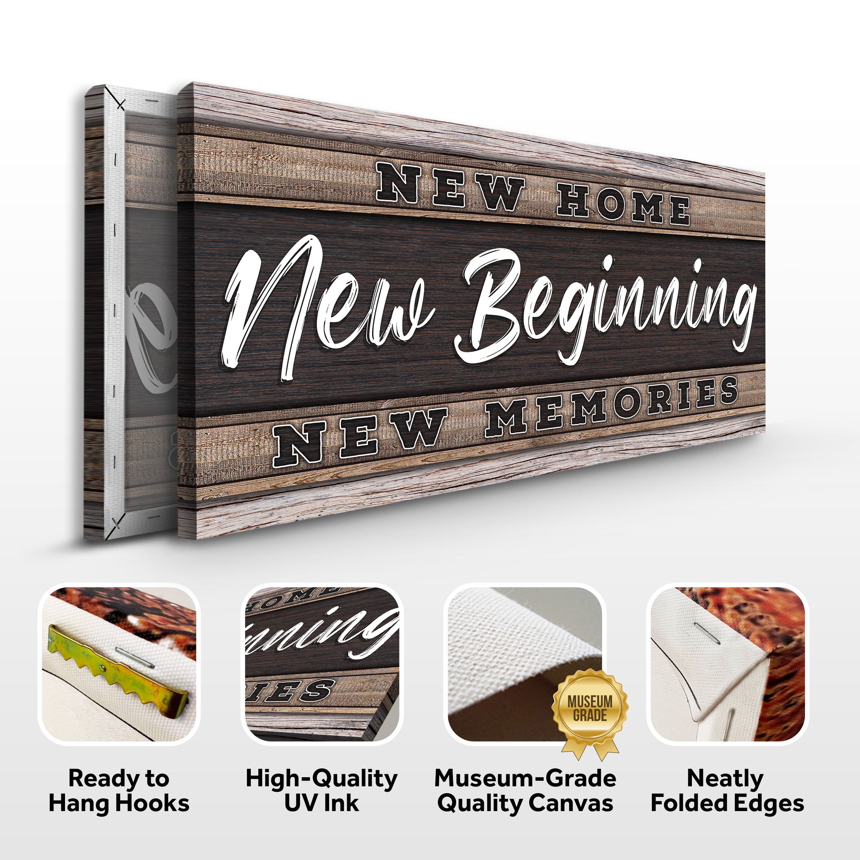 New Home, New Beginning Sign V | Tailored Canvases