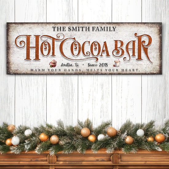 Hot Chocolate Christmas Bar Sign II | Tailored Canvases