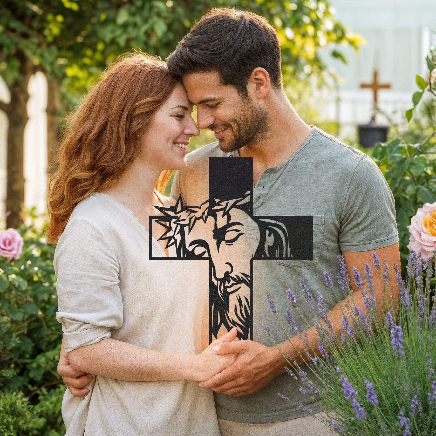 Jesus Black Metal Cross Sign – Tailored Canvases