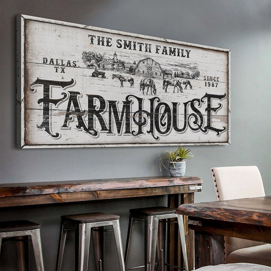Personalized Farmhouse Sign IV | Tailored Canvases