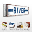 River Arrow Sign - Tailored Canvases