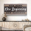 New Home, New Beginning Sign V | Tailored Canvases