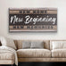 New Home, New Beginning Sign V | Tailored Canvases