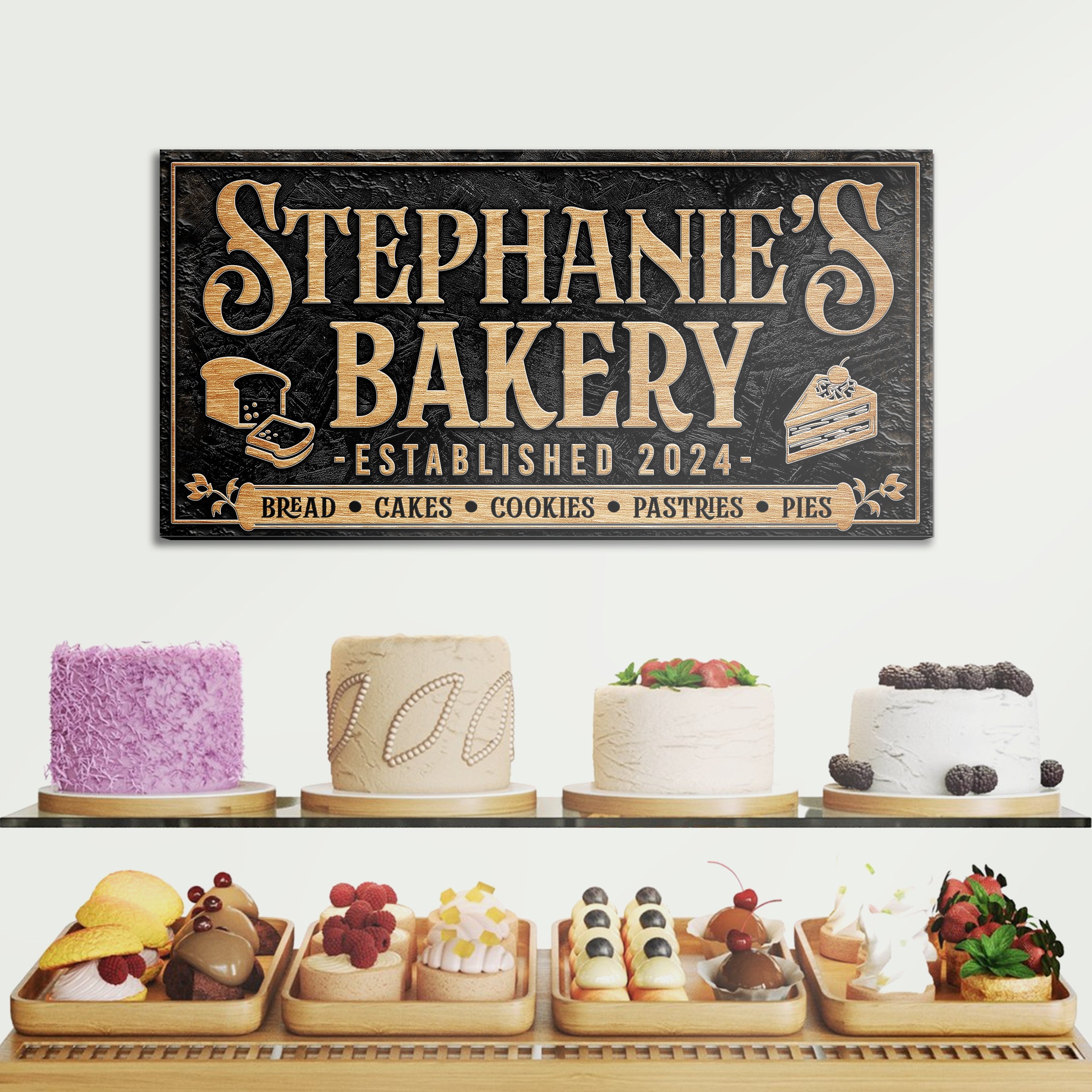 Personalized Bakery Sign - Custom Kitchen Decor