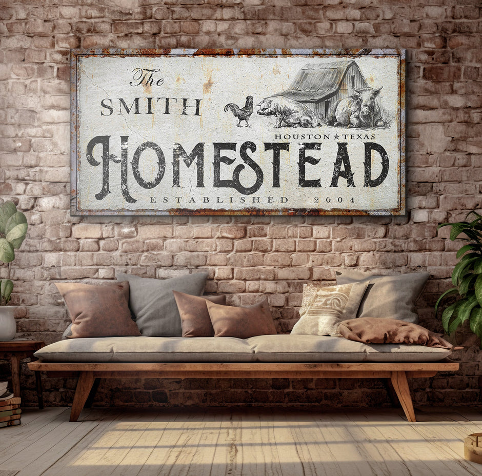 Custom Homestead Signs | Homestead Wall Decor – Tailored Canvases