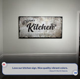 Family Kitchen Sign Personalized Canvas Wall Art – Tailored Canvases