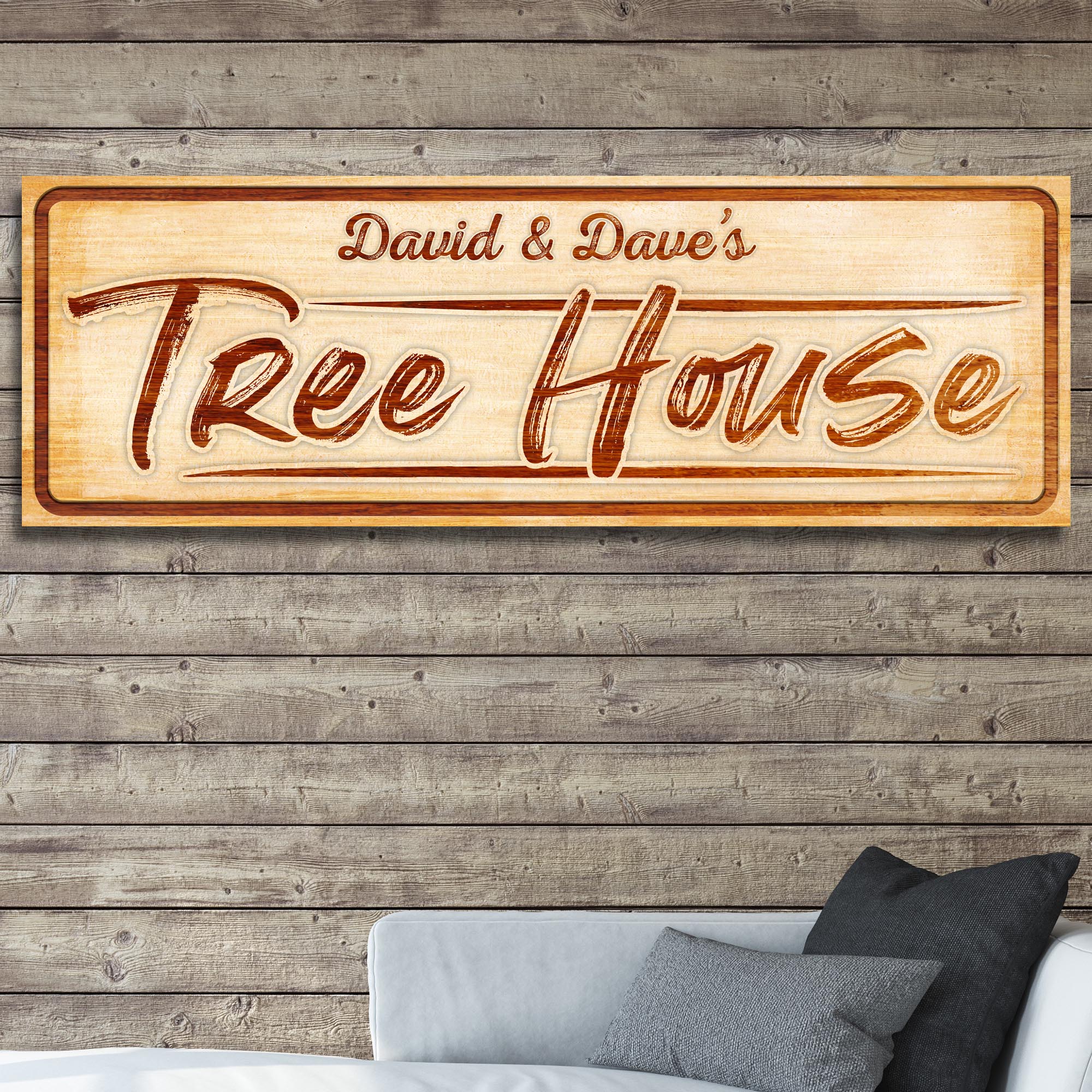 Treehouse Sign, Unique Baby Boy Gift, Tree House Wall Art, Tree House ...