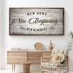 New Home, New Beginning Sign – Tailored Canvases