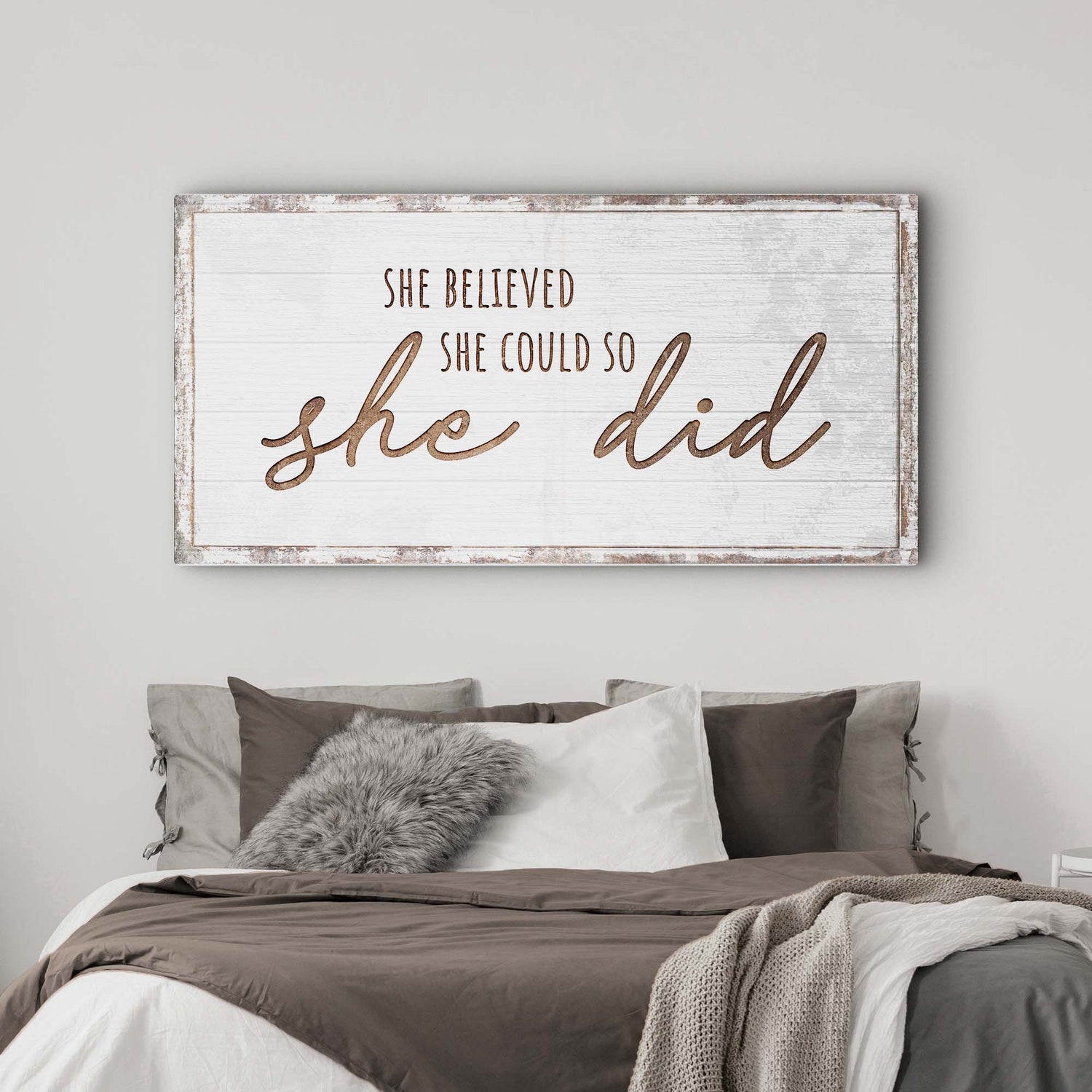 She Believed She Could So She Did Sign – Tailored Canvases