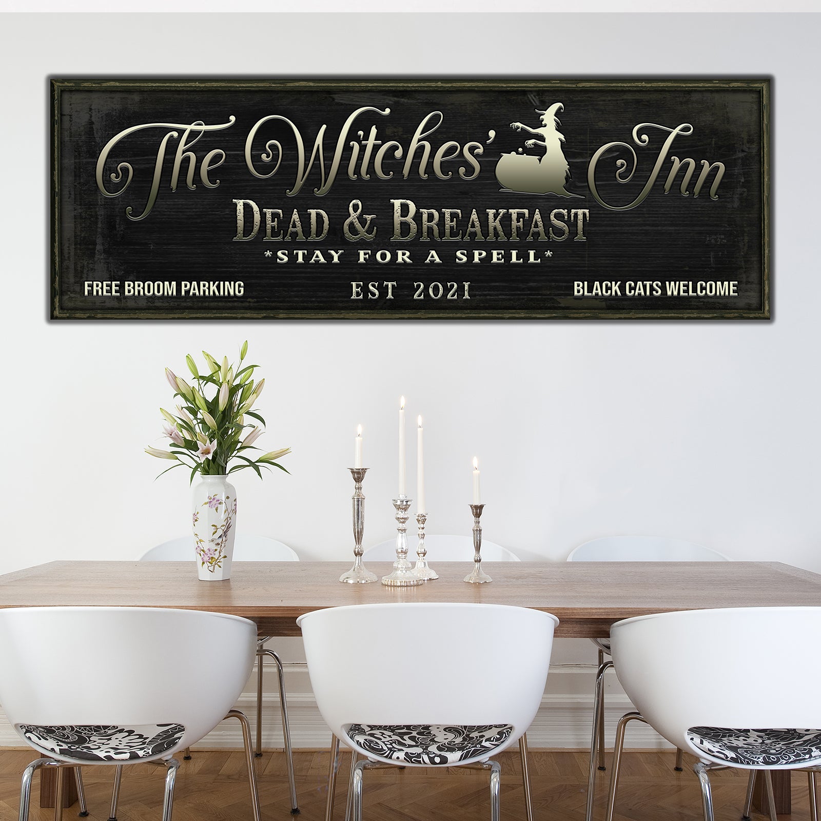 The Witches Inn Sign Personalized Canvas Wall Art – Tailored Canvases