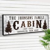 Family Cabin Sign II Personalized Canvas Wall Art – Tailored Canvases