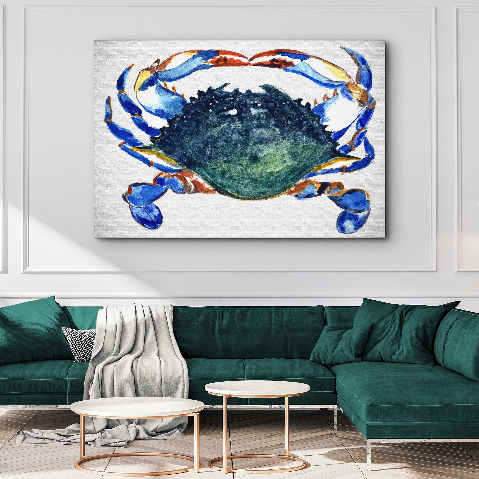 Blue Crab Painting Abstract